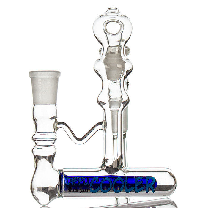 Black Leaf Pre-Cooler In-line Perc 18.8mm - Blue – Beefy's Bongs