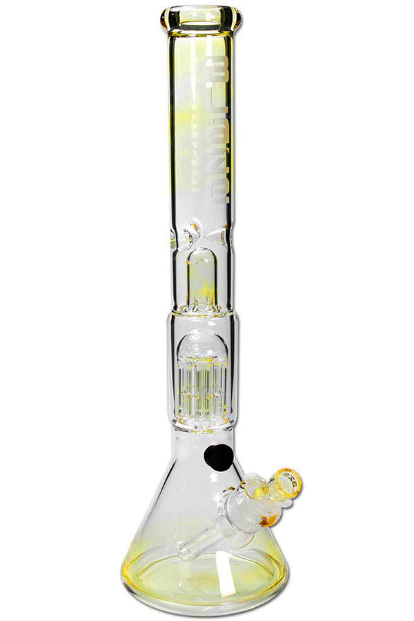 Blaze Glass Tree Perc Beaker - Yellow – Beefy's Bongs