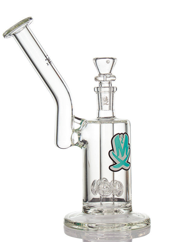 Mathematix Glass - Bent Neck Crossperc Bubbler – Beefy's Bongs